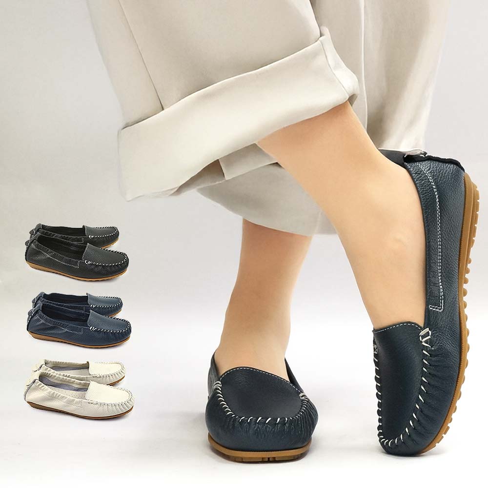 ウィンターセール】レディース ローファー モカシン レザー フラット