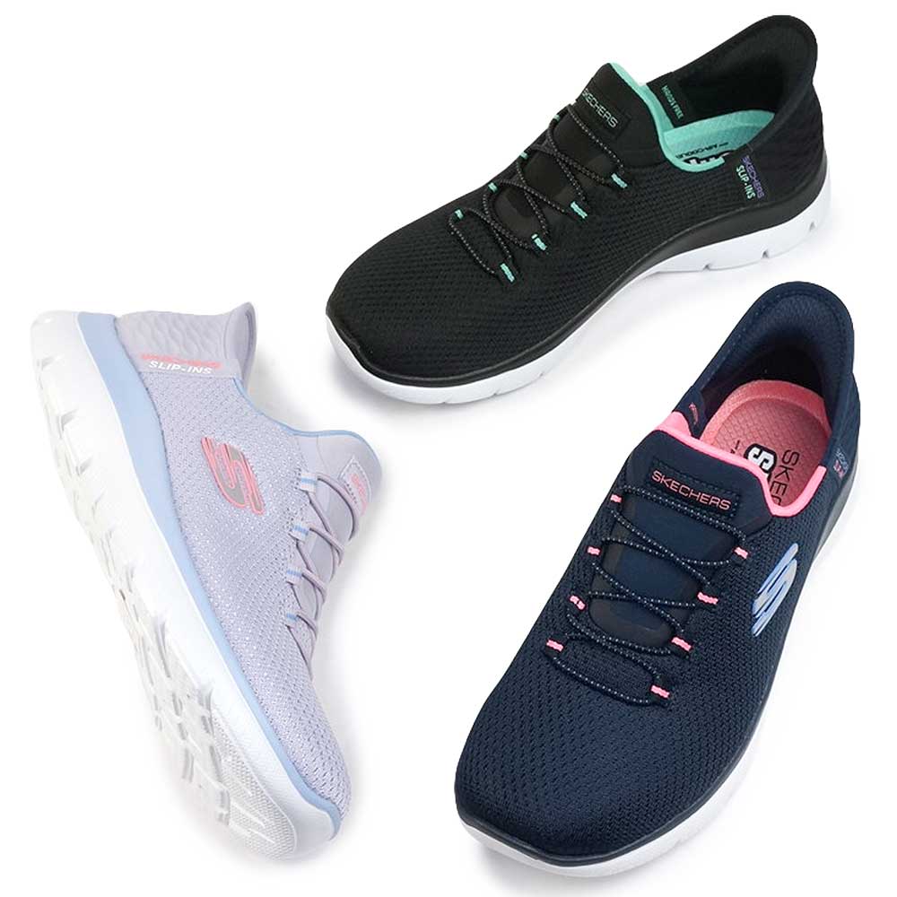 スケッチャーズ レディース スニーカー 150123 スリップインズ スリッポン 軽量 SKECHERS Summits - Diamond ...